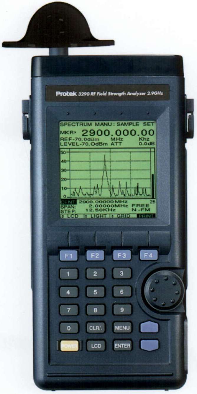 2.9 GHz Hand-Held RF Signal Strength Analyzer