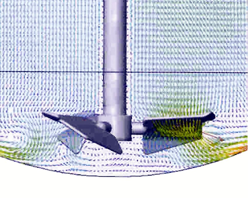 Glass-Lined Agitator Blades for Improved Low-Level Mixing